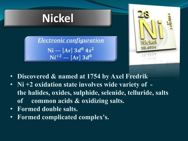 +2 Oxidation State Of Nickel | PPT