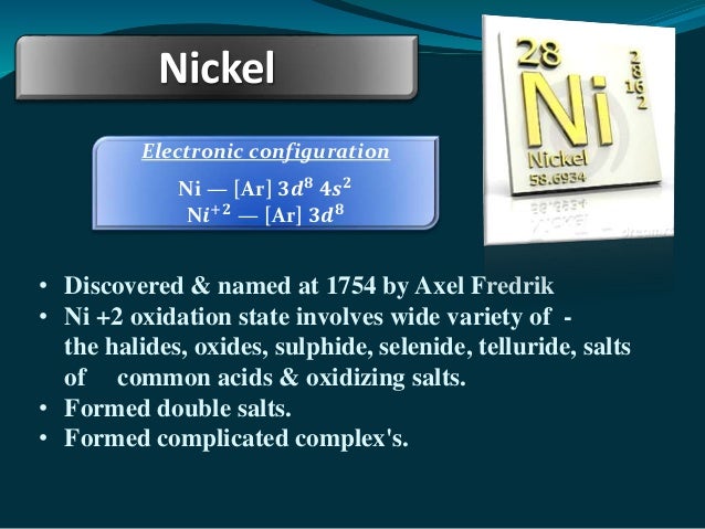 +2 Oxidation State Of Nickel