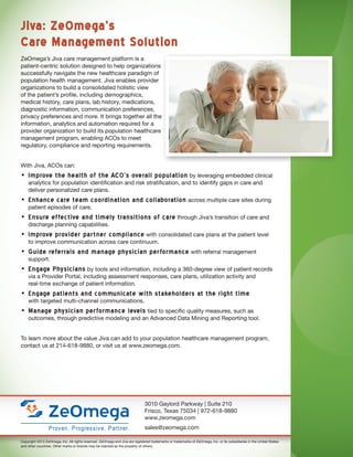 Jiva for Accountable Care | PDF