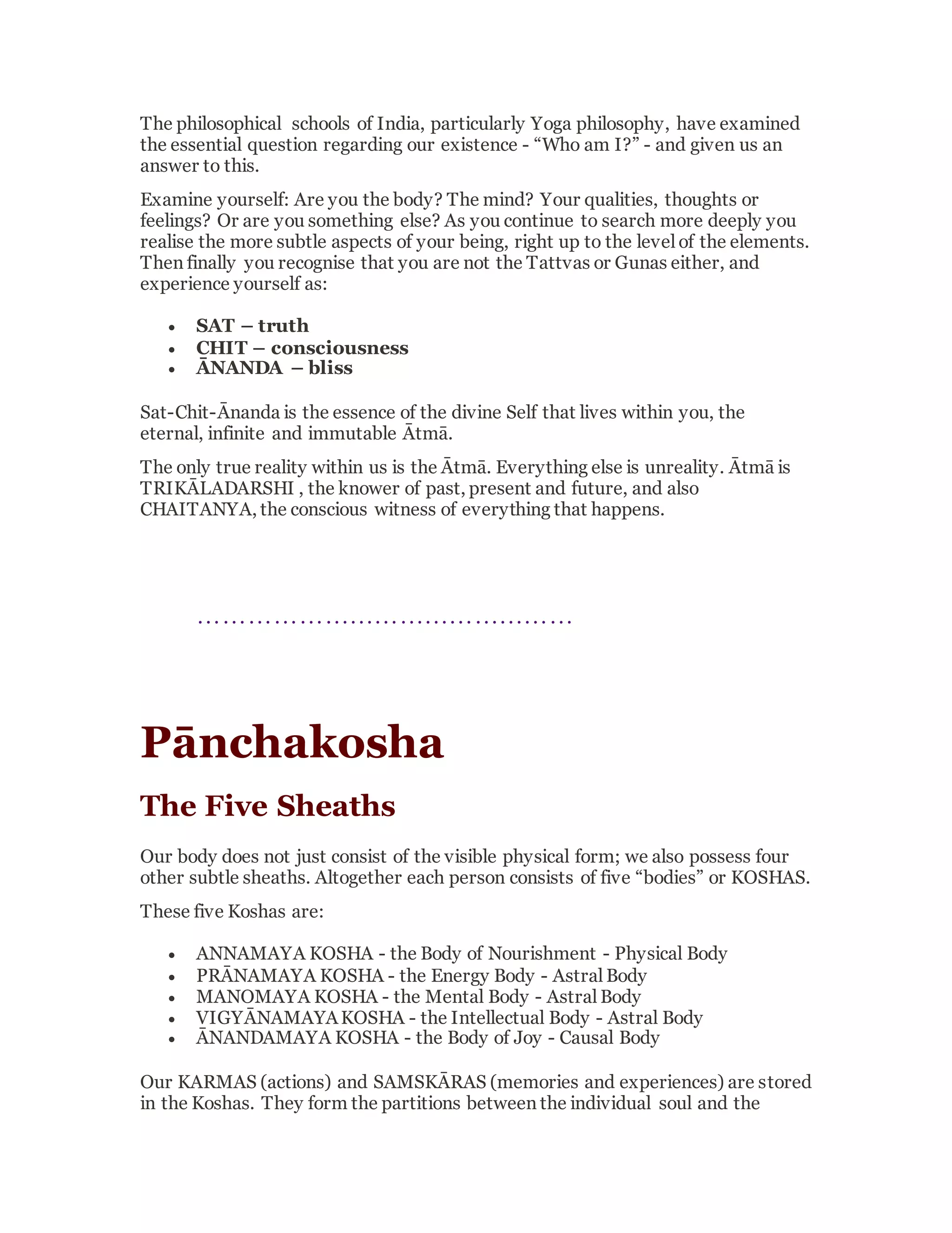 Jivatma, atma, paramatma chakras.net | DOCX