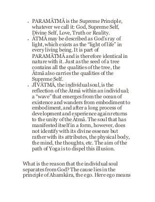 Jivatma, atma, paramatma chakras.net | PDF