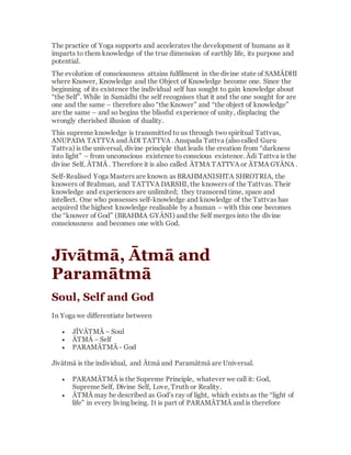 Jivatma, atma, paramatma chakras.net | PDF