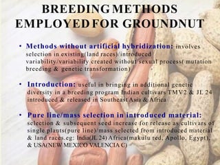 Breeding Objective and mutation breeding of Groundnut (Arachis hypogea ...