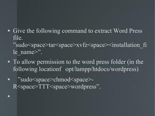 Installation Xampp | PPT