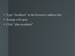 Installation Xampp | PPT