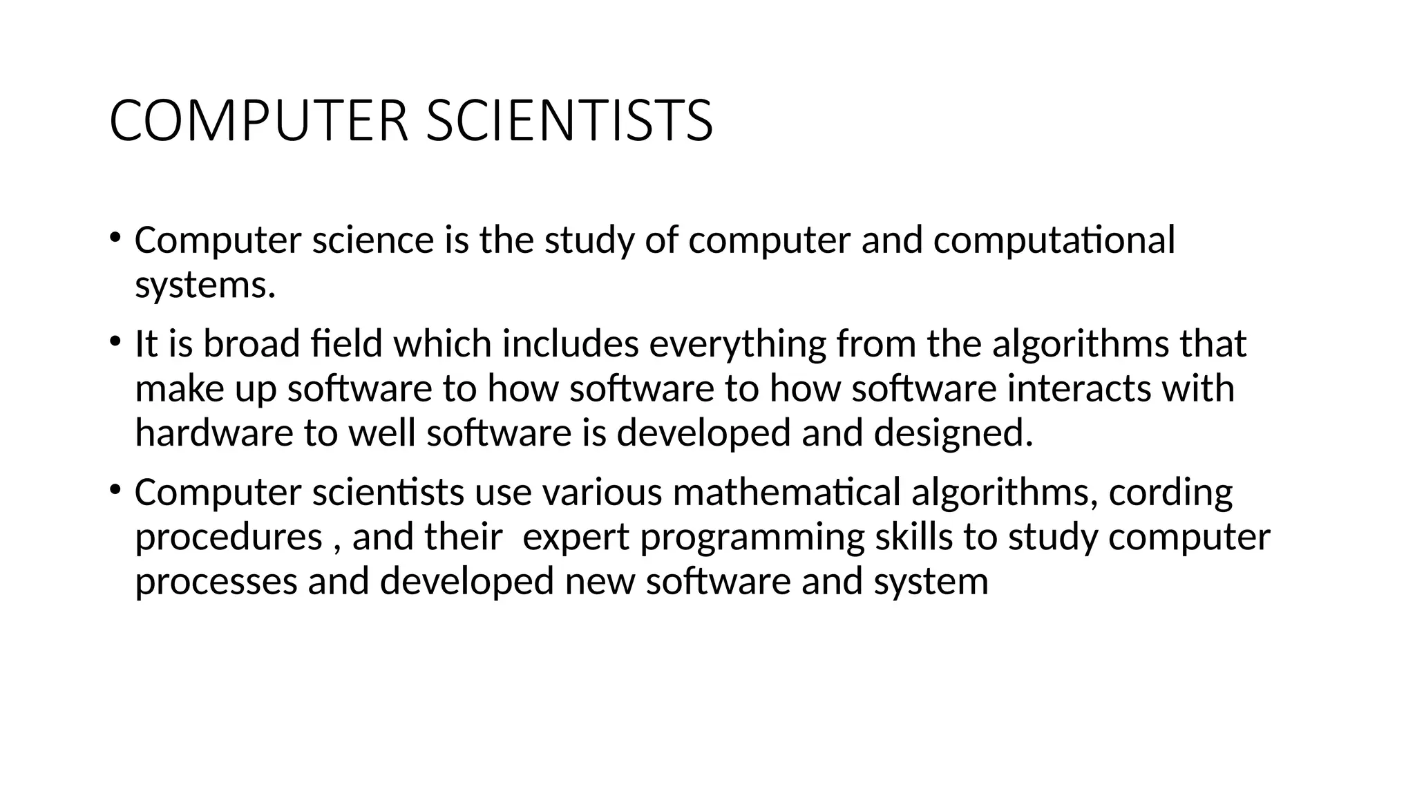 computer sciences internets technoologys | PPTX | Science