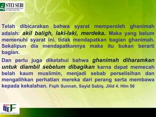Jizyah, ghanimah, dan fa'i | PPTX