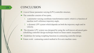 Contouring Control of CNC Machine Tools | PPTX