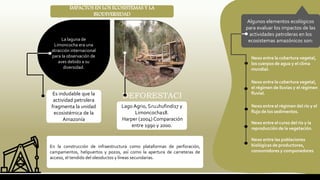 LOS IMPACTOS DE LA EXPLOTACION PETROLERA EN ECOSISTEMAS TROPICALES Y LA ...