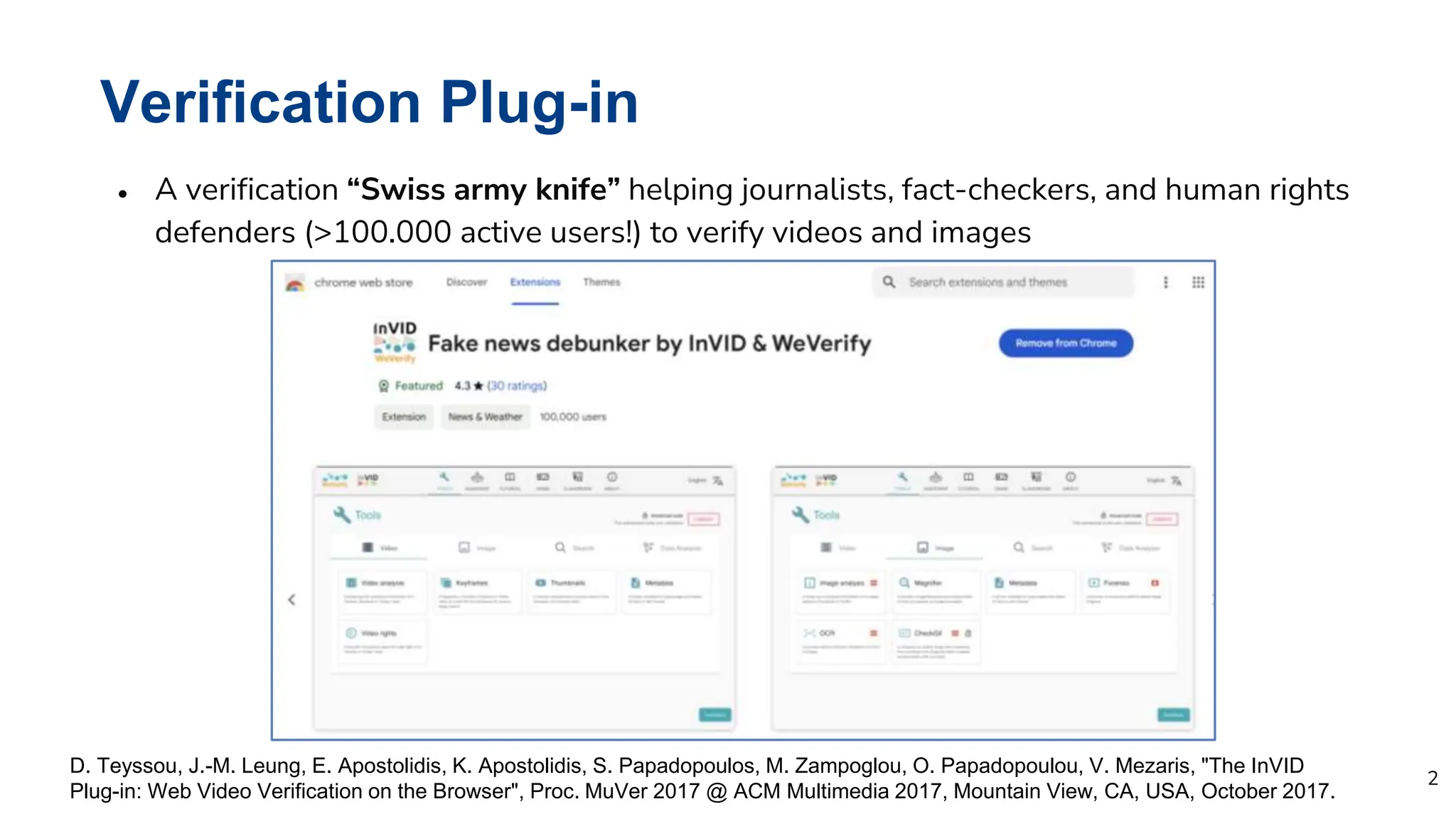 Detecting Visual Media Borne Disinformation A Summary Of Latest Advances At The Idt Lab Of