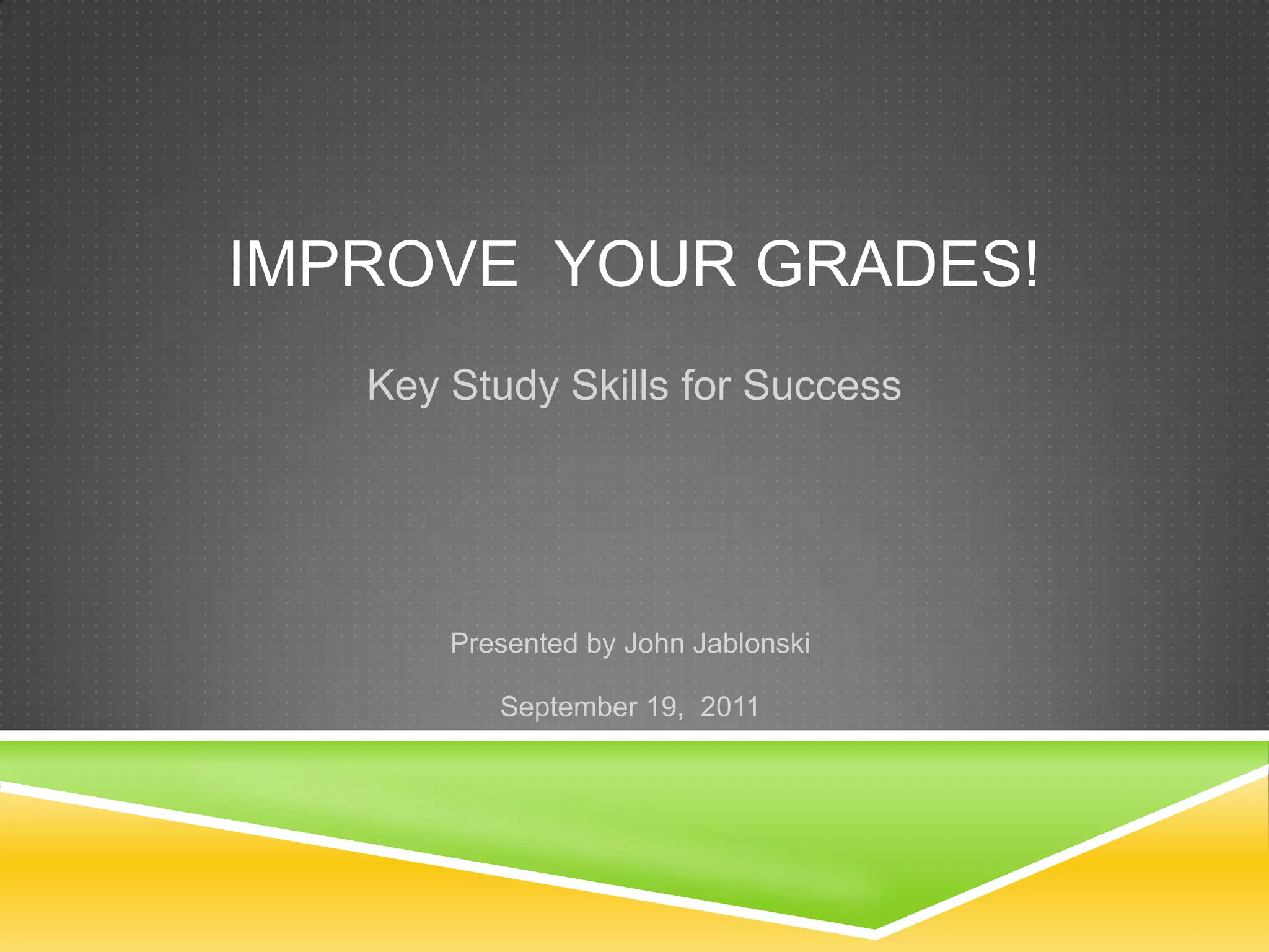 Study Skills Project | PPT