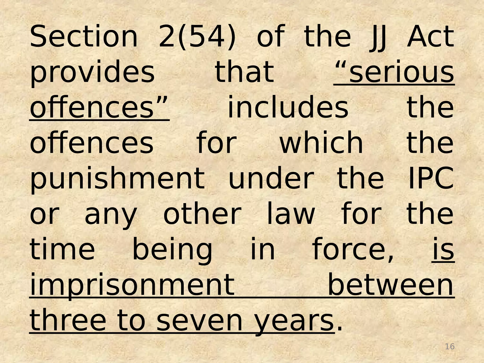 Juvenile Justice Act - Classification of Offences under the JJ Act | PDF
