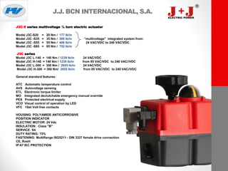 JJB ELECTRIC ACTUATOR-SPAIN INTRODUCTION | PDF