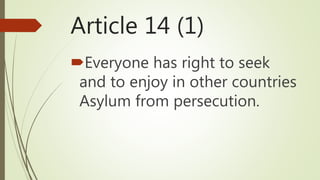 UDHR article 14_human_rights | PPT