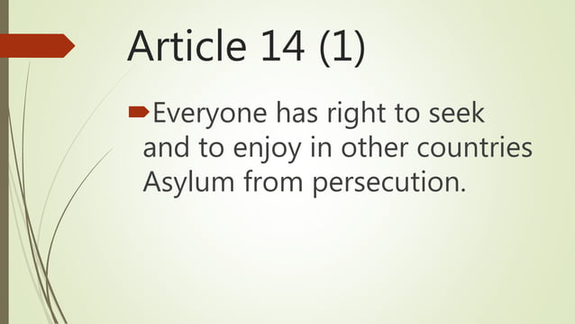 UDHR article 14_human_rights | PPT