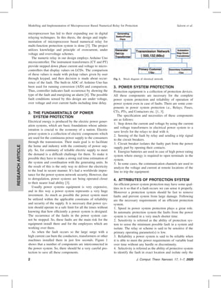 Modelling and Implementation of Microprocessor Based Numerical Relay for Protection Against Over ...