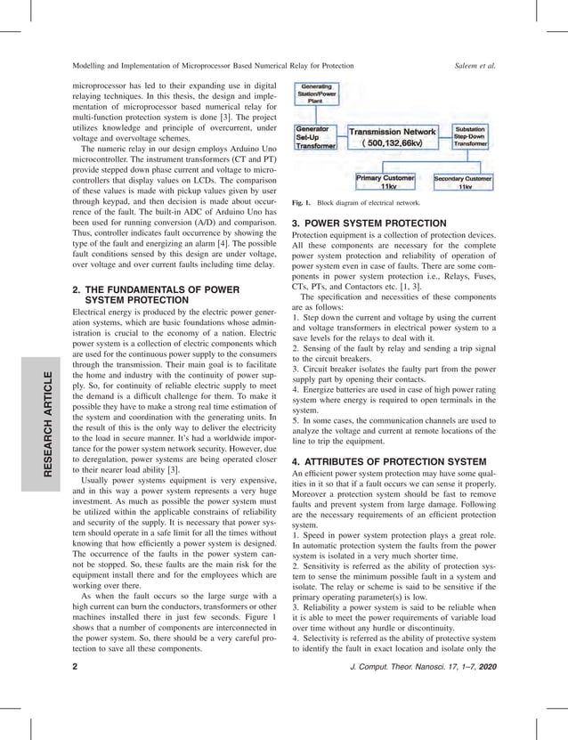 Modelling And Implementation Of Microprocessor Based Numerical Relay