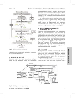 Modelling and Implementation of Microprocessor Based Numerical Relay for Protection Against Over ...
