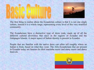 Jj ecuador presentation | PDF | South America Travel | Travel Locations