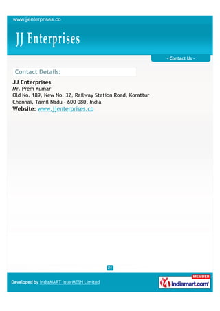JJ Enterprises, Chennai, Contactor Siemens | PDF