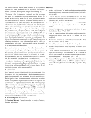 Severe Hereditary Hemochromatosis Due to Heterozygous H63D Mutation ...