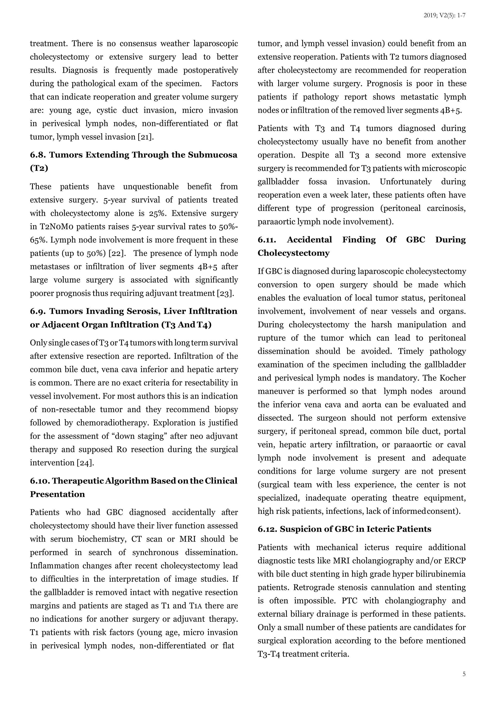Gallbladder Cancer (GBC)-Contemporary Aspects of Diag- nosis and ...