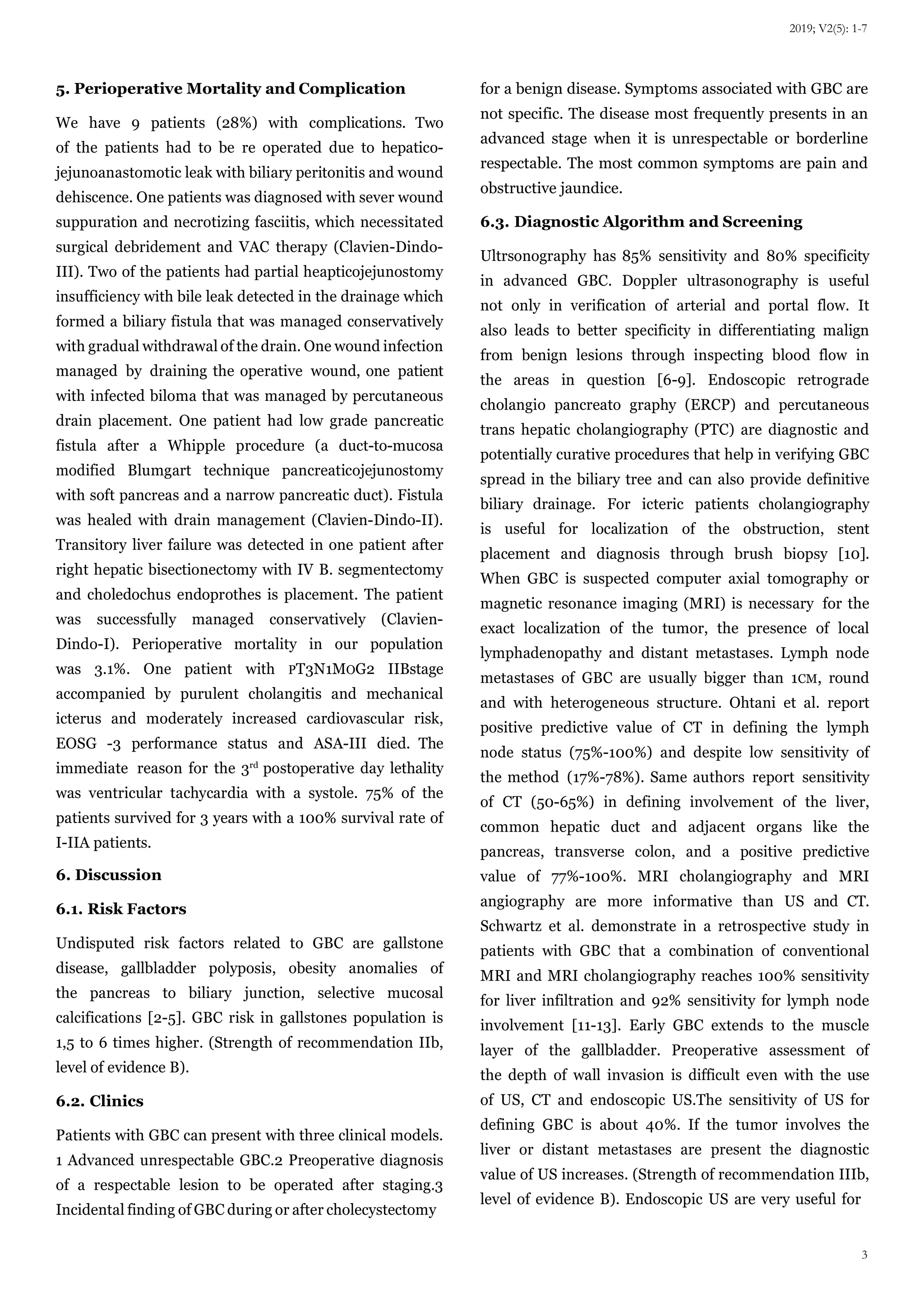 Gallbladder Cancer (GBC)-Contemporary Aspects of Diag- nosis and ...