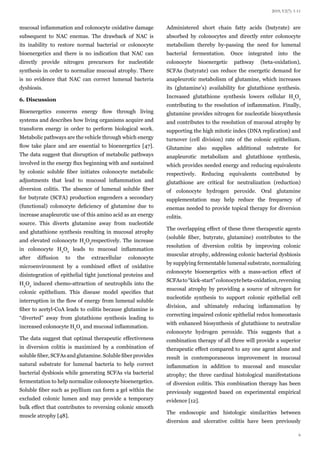 Diversion Colitis: A Bioenergetic Model of Pathogenesis | PDF