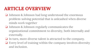 J&J: In the industry | PPTX