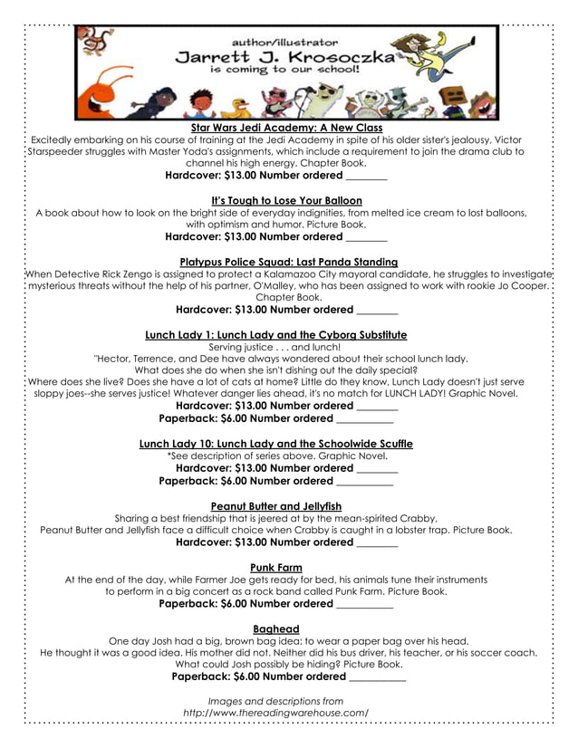 JJK Book Order Form | PDF