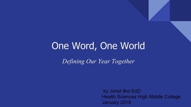 One word project 2019 | PPT