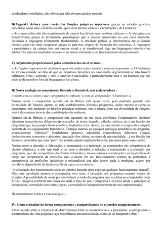 Resumo da conferencia "PSICANÁLISE E NEUROCIÊNCIAS" | PDF