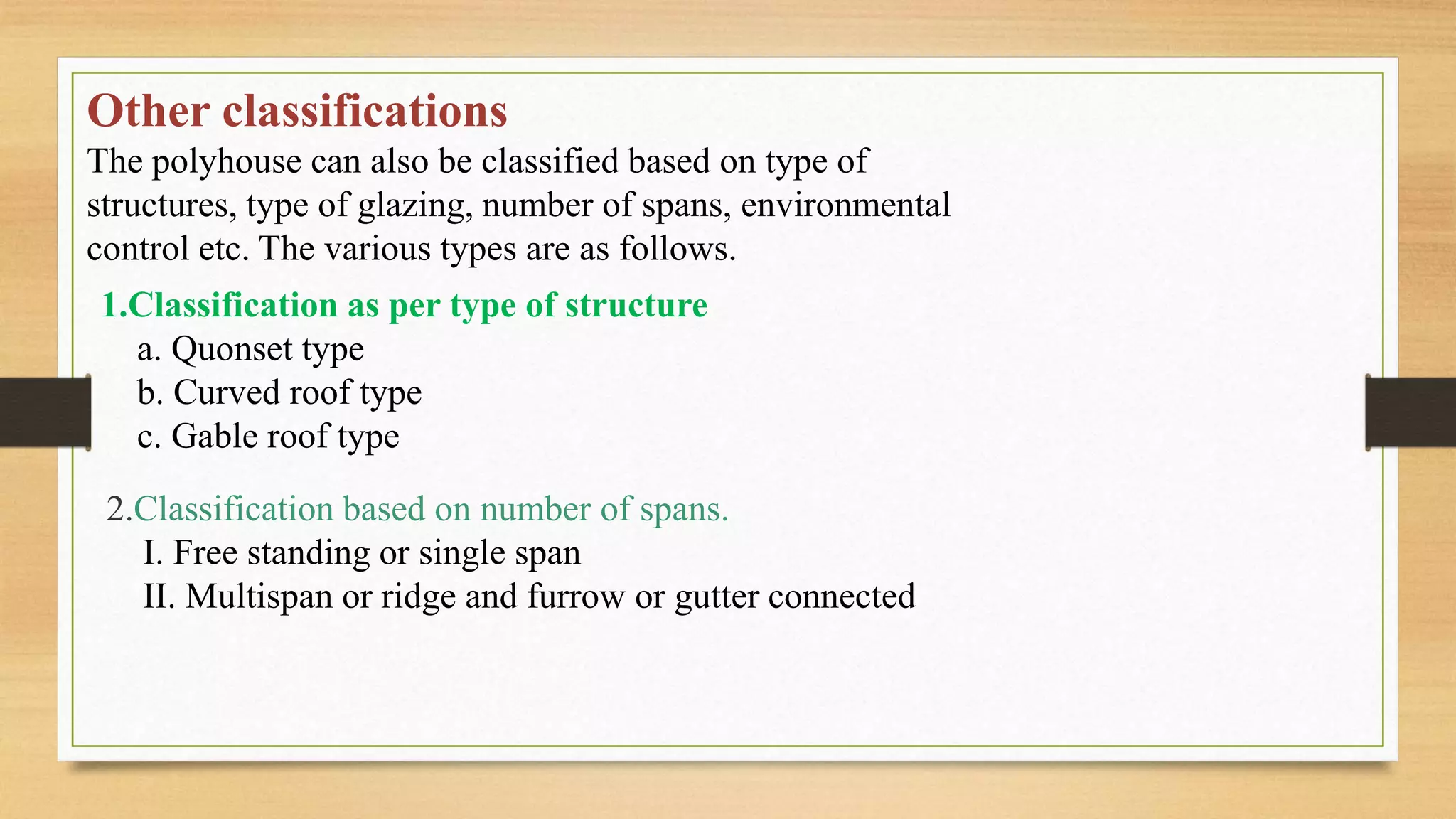 Types of polyhouse | PPTX