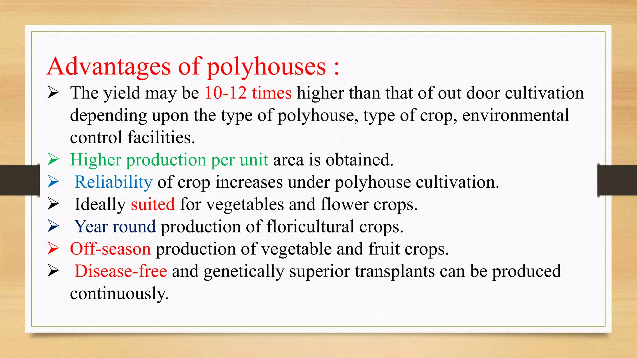 Types of polyhouse | PPTX