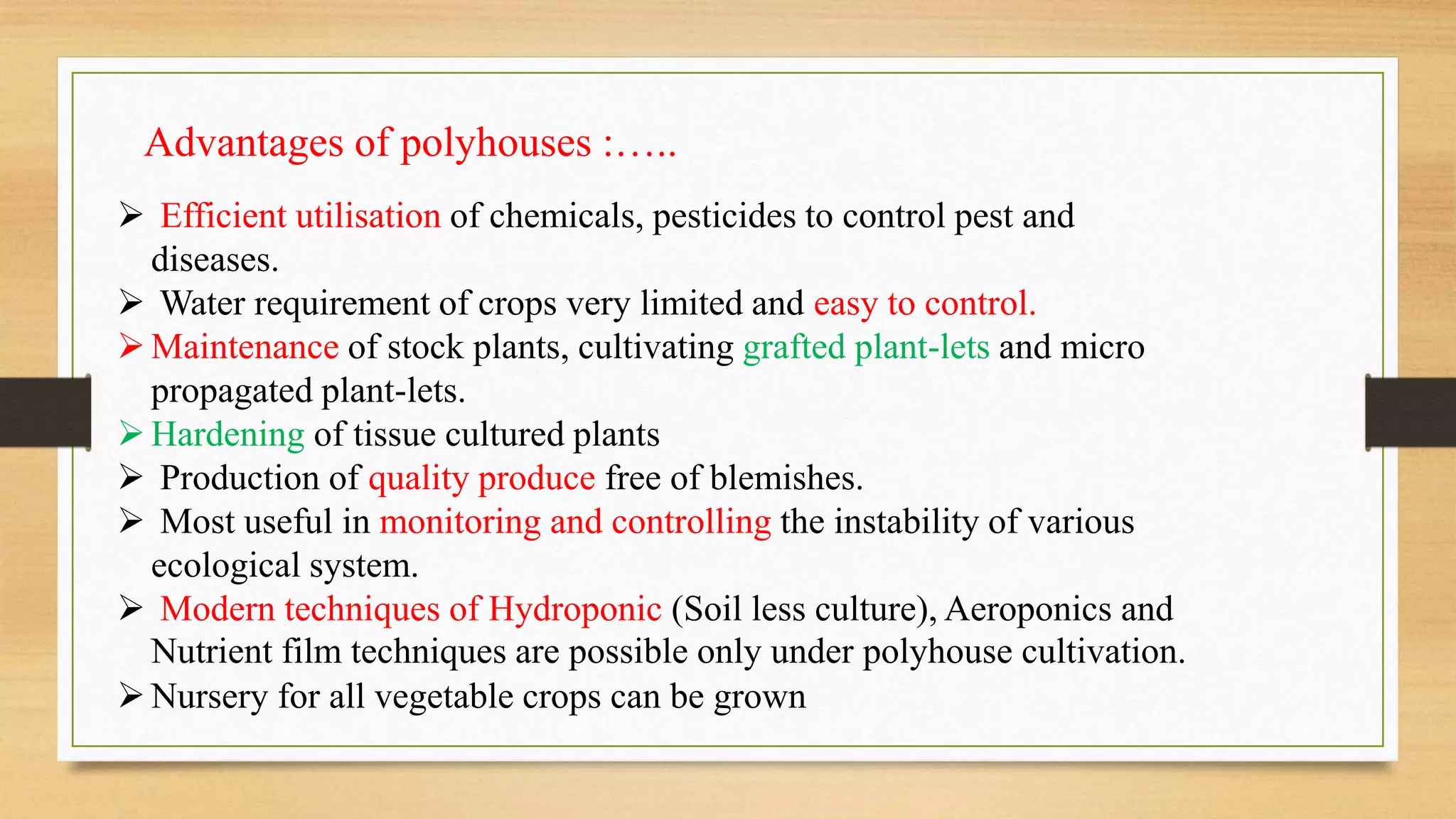 Types of polyhouse | PPTX