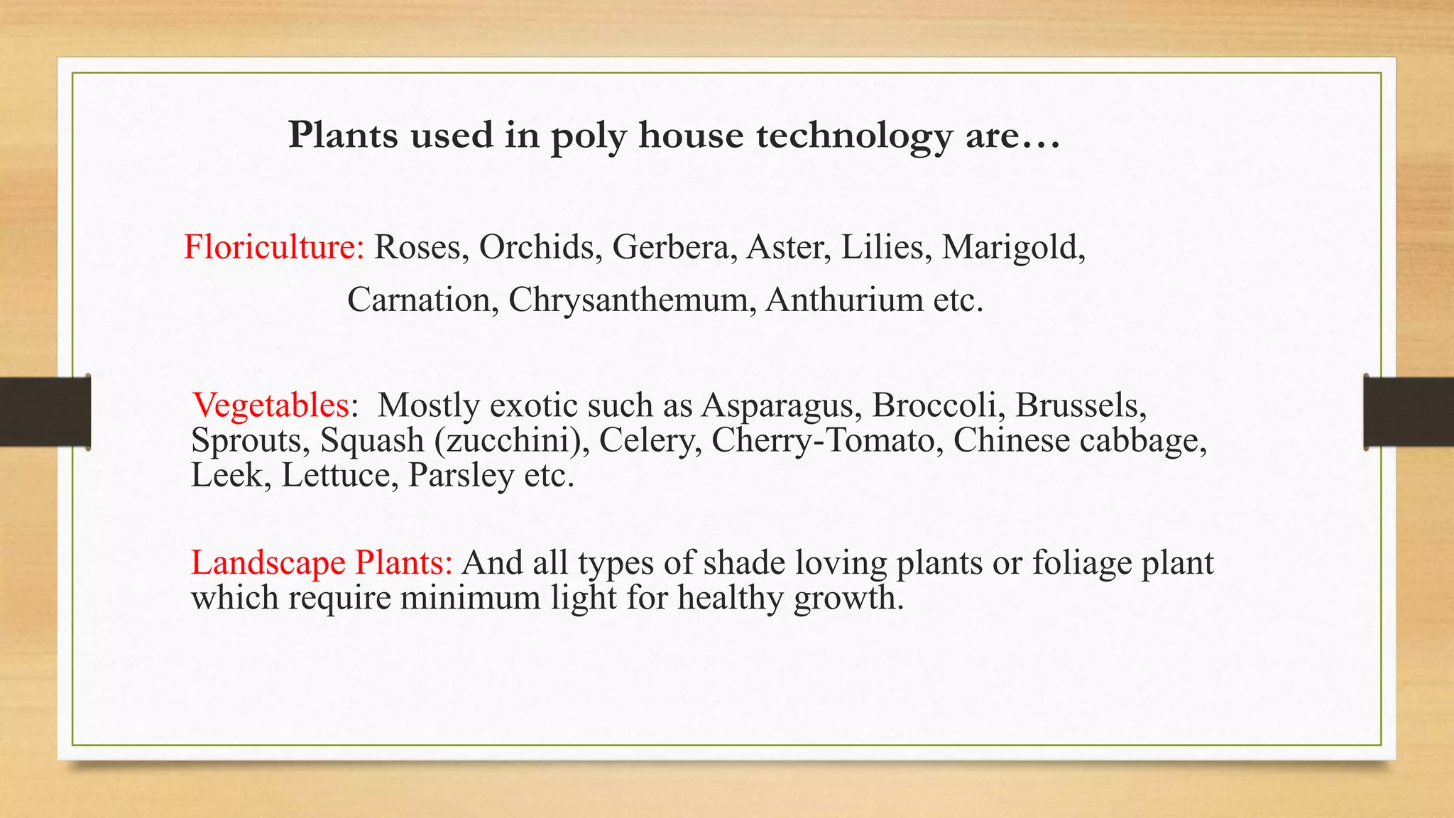 Types of polyhouse | PPTX