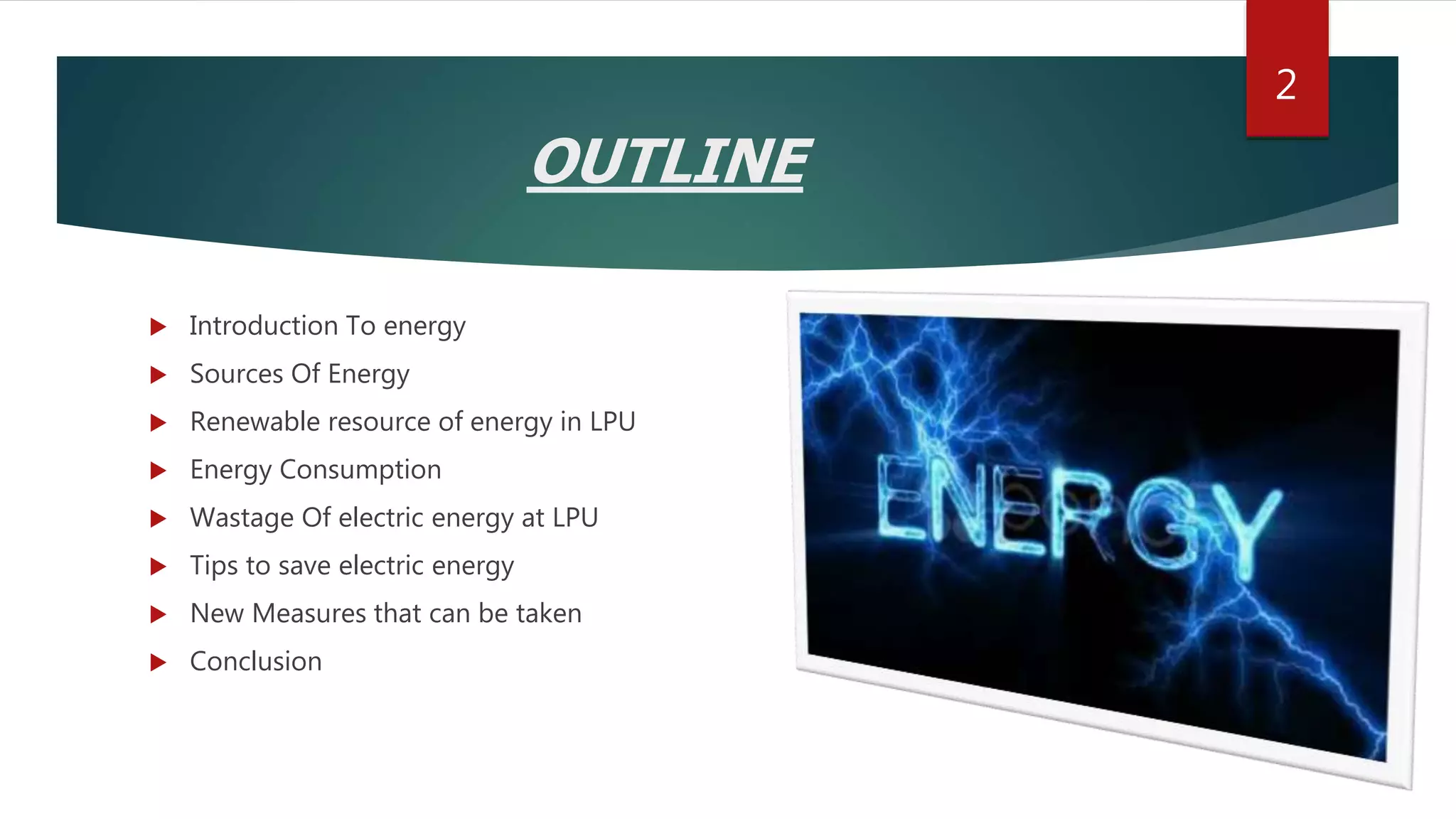 To Identify various sources/wastage of energy in LPU hostels (CHE110 ...