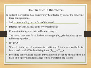 Jk aeration and agitation and heat transfer in bioreactors | PPT