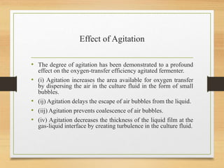Jk aeration and agitation and heat transfer in bioreactors | PPT