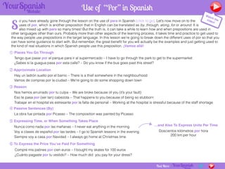 Use of "POR" in Spanish | PPT