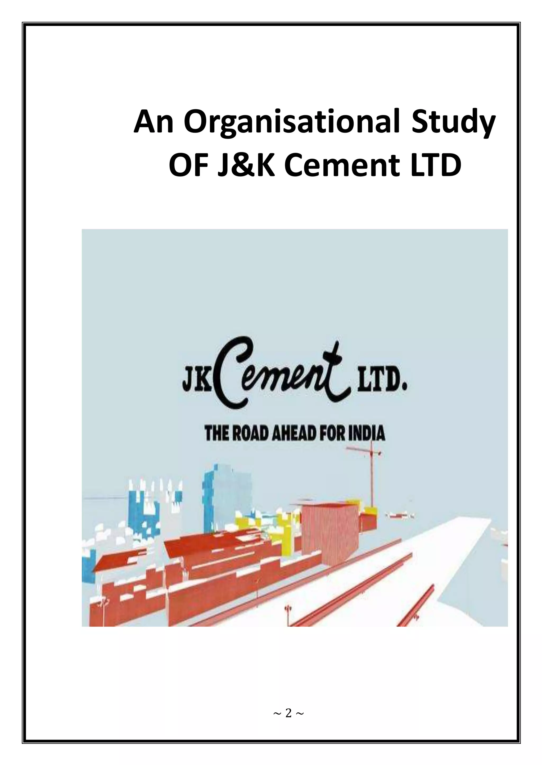 Jk cements ltd | DOCX