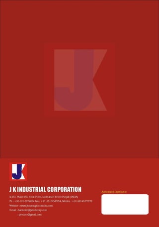 J. K. Industrial Corporation, Ludhiana, Machine Tools and Parts | PDF