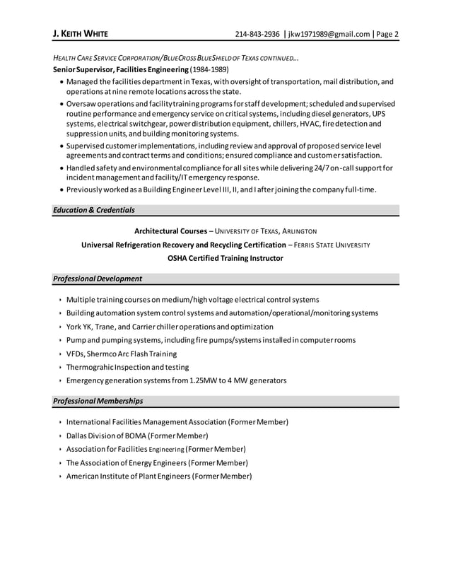J keith white res v2 | DOCX