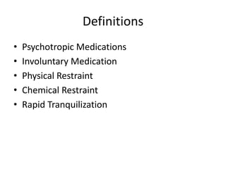 Emergency Chemical Restraint of Violent and Agitated Inmates: Why? When ...