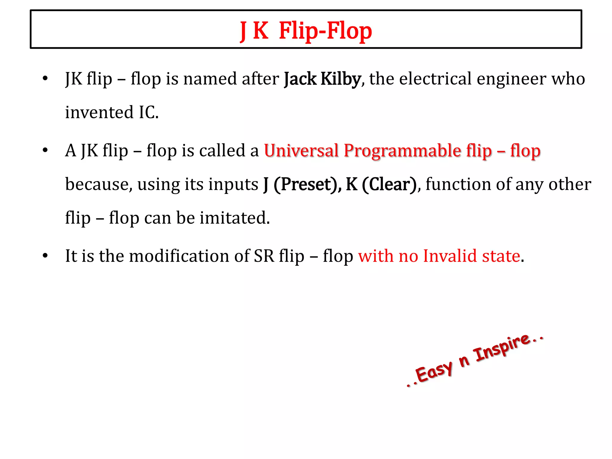 JK flip flop in Digital electronics | PPTX