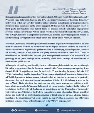 Uncommon Grace The Autobiography of Isaac Folorunso | PDF