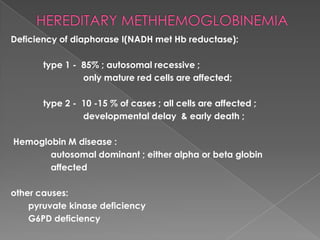 Two Cases of Methemoglobinemia | PPTX
