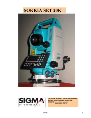 Sokkia set20 k | PDF | Computer Peripherals | Computing