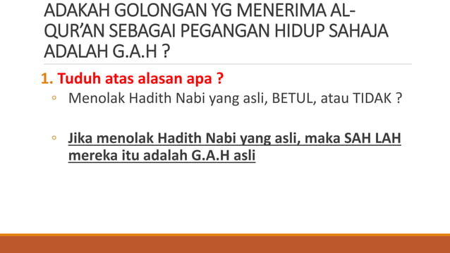 Part 1 Golongan "Anti-Hadith" | PPT
