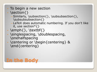 LaTeX for B.Sc. Mathematics,an introduction | PPTX